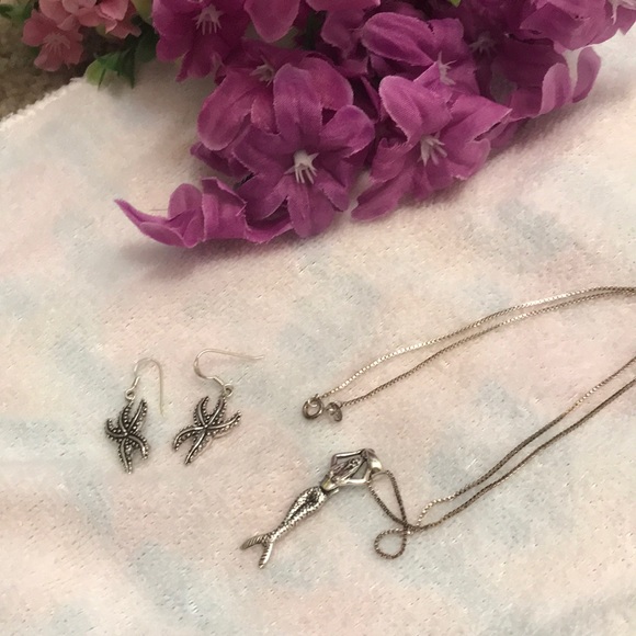 Jewelry | Silver Mermaid Neck And Starfish | Poshmark
